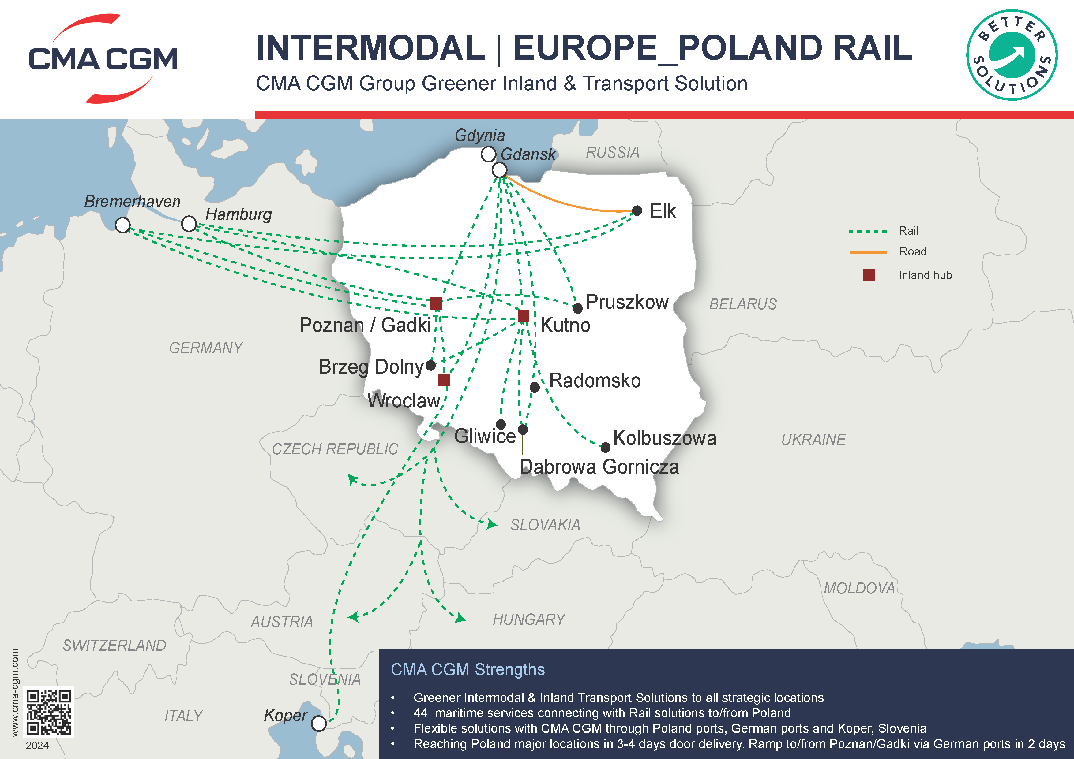 CMA CGM | Inland and intermodal services in Europe